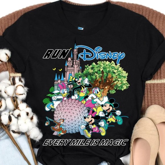 Gildan | Shirts | Mickey And Friends Every Mile Is Magic Shirtdisney ...
